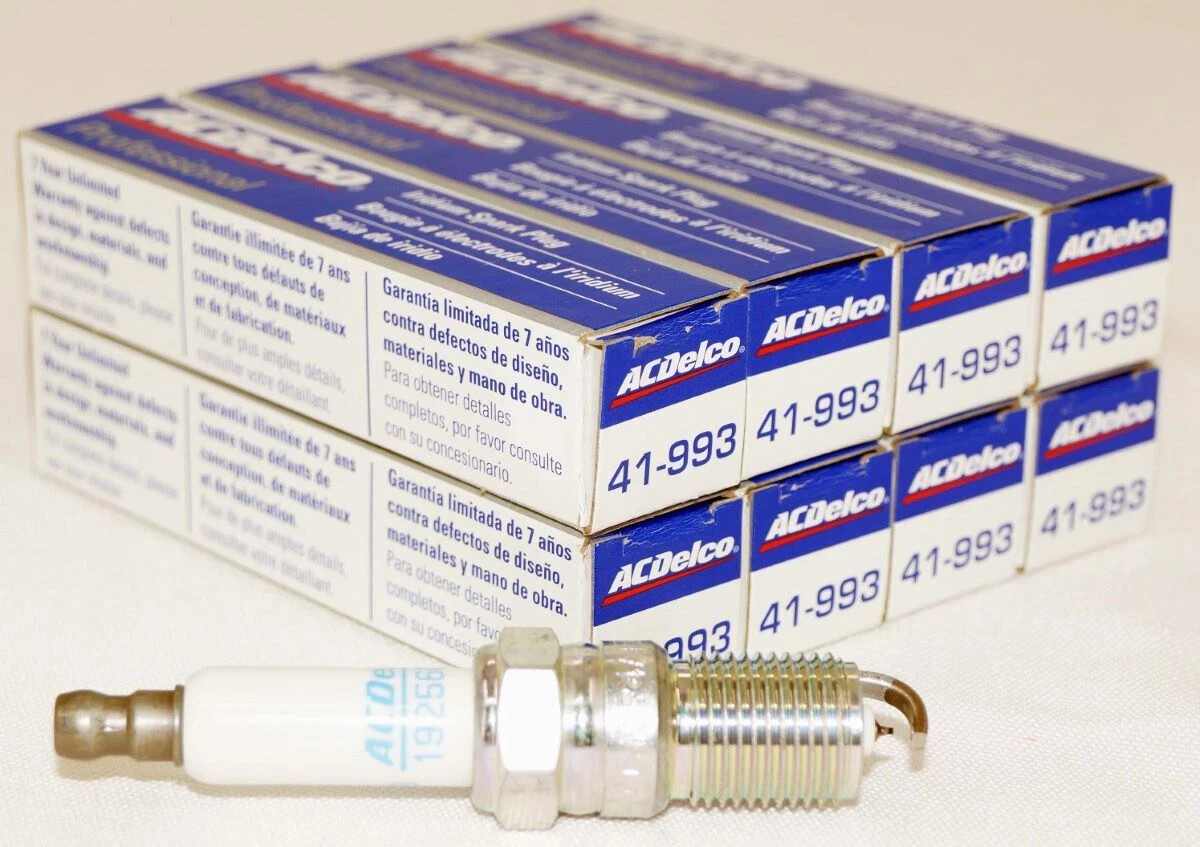 8 Pack New Genuine OEM ACDelco 41-993 Iridium Spark Plugs GM 19256067 ...