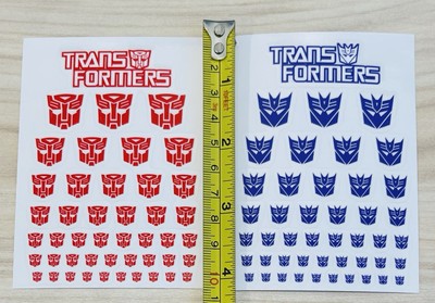 Transfer Decals Autobot Decepticon Logo Sticker Set - Clear Background ...