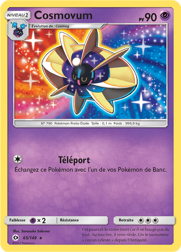 Carte Pokémon Cosmovum 65/149 Rare Soleil et Lune (JCC) | eBay