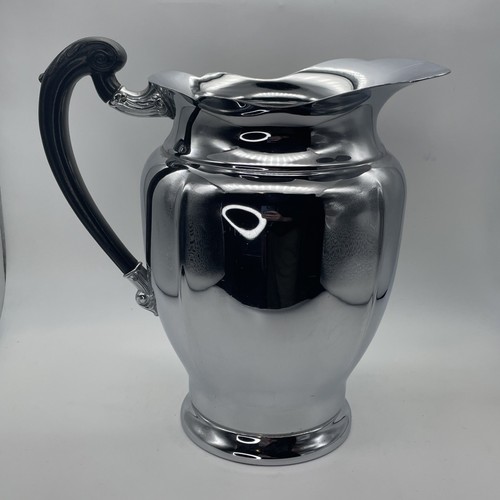 Vintage Krome Kraft Farber Brothers Water Pitcher Chrome NY 8" Bakelite ...