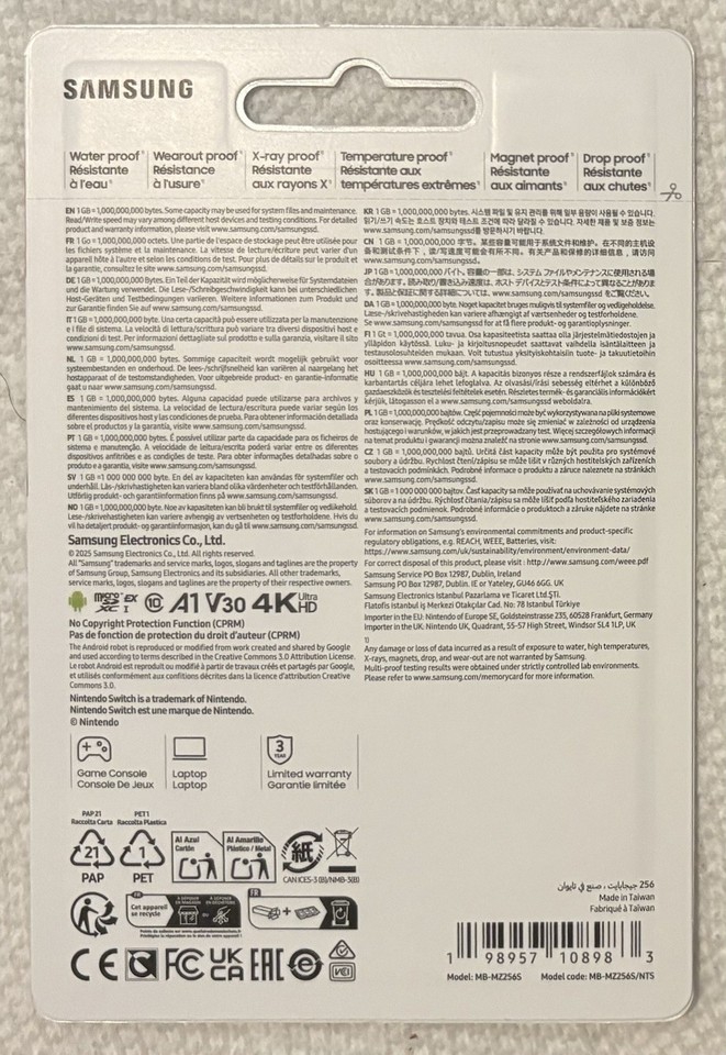 Nintendo Switch 2 Micro SD Express Card 256GB MARIO Edition Samsung New ...