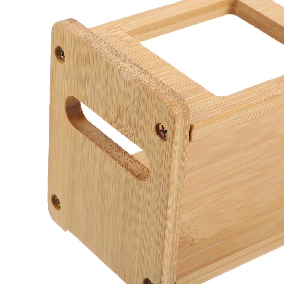 Condiment Bottle Holder Liquor Dispenser Storage Rack Wooden Oil Bottle ...