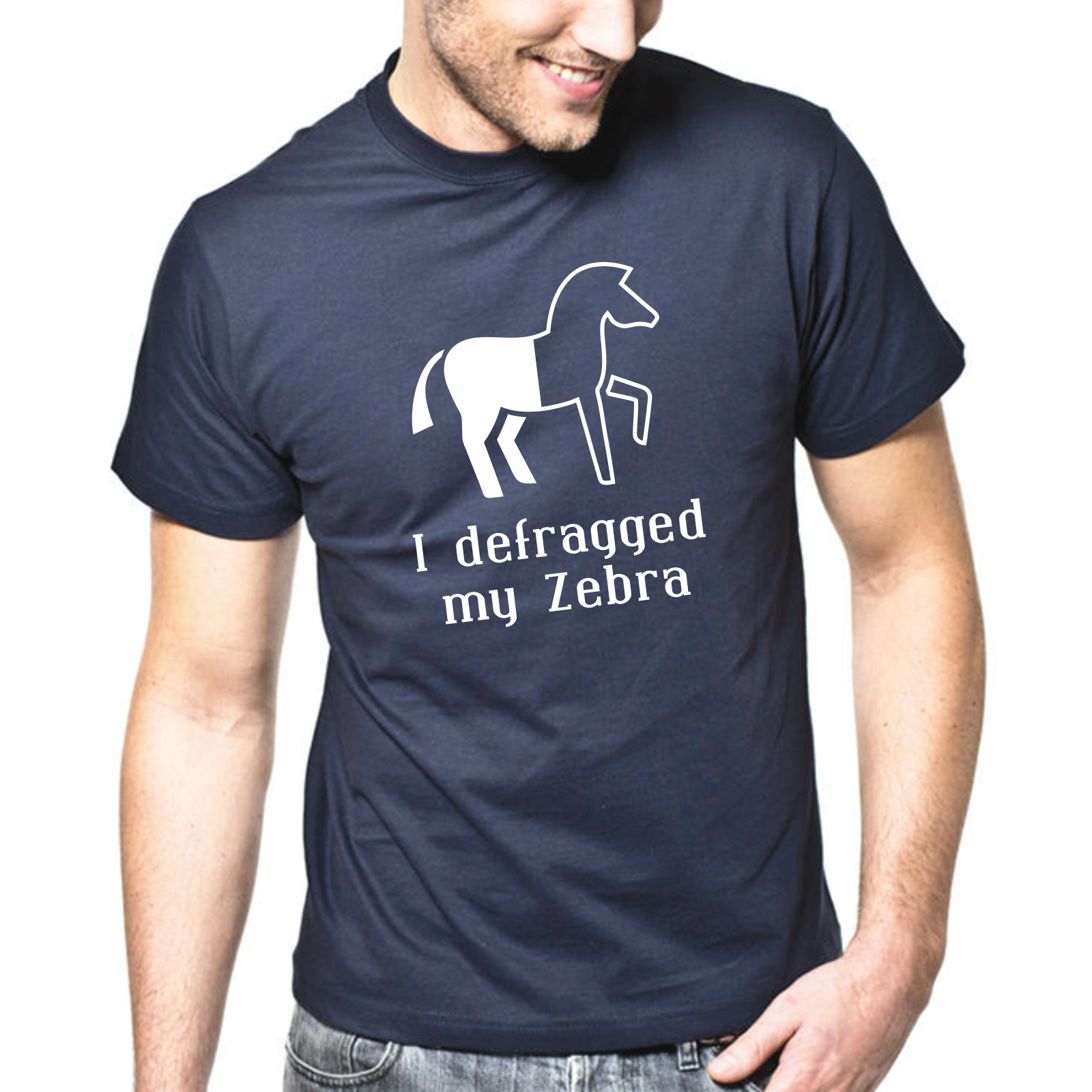 I defragged my Zebra Gamer Nerd Geek Fun Sprüche Spaß Comedy Lustig IT ...