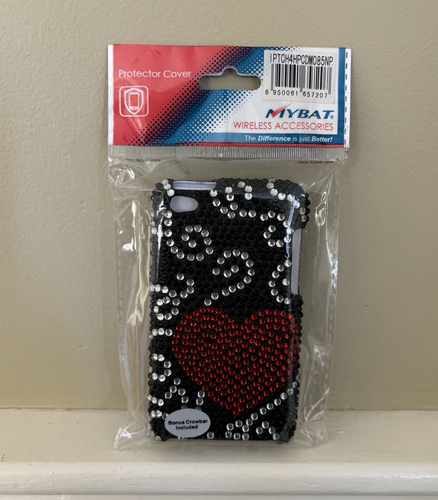 Apple iPod Touch 4 Bling Crystal Diamond Curve Heart Design Protector ...