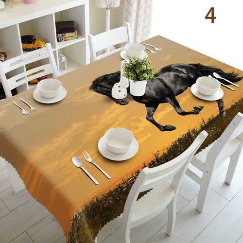 Animal Horse Printing Rectangular Tablecloths for Table Dining Decor ...