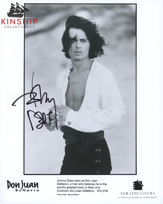 Johnny Depp signed Don Juan DeMarco Promo Photo JSA COA Vintage Auto ...