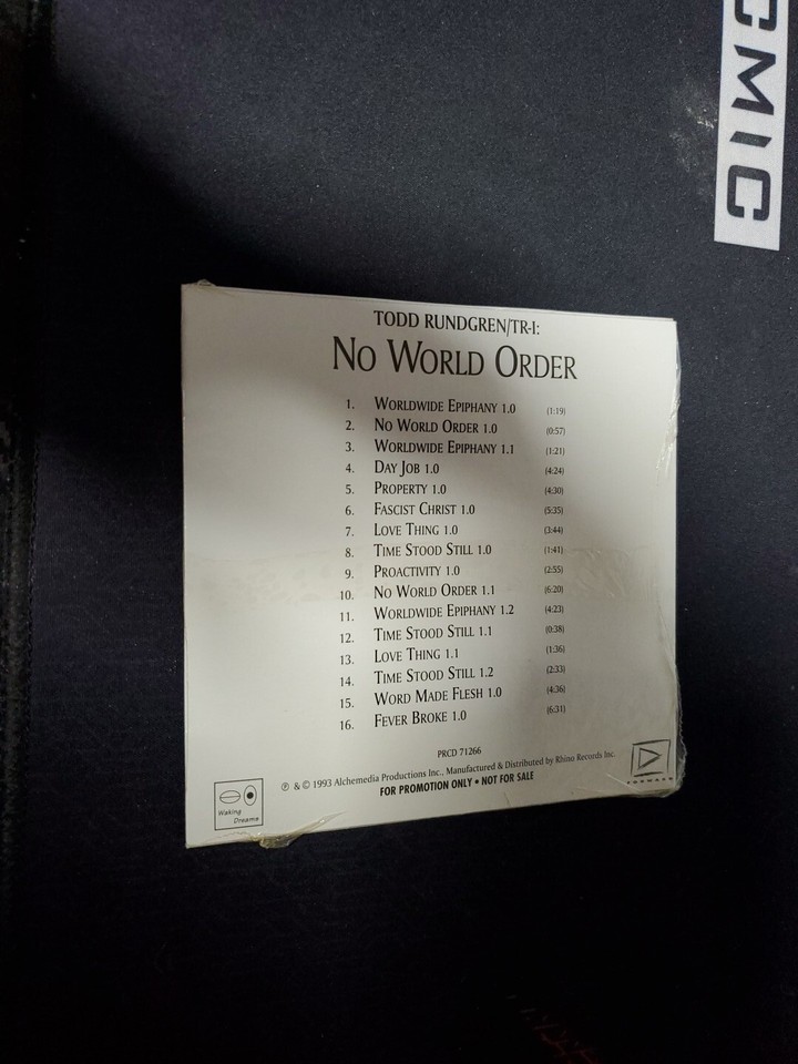 Todd Rundgren No World Order (CD) | eBay