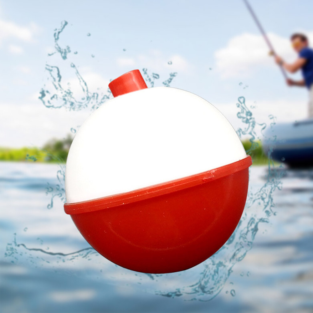 50pcs Fishing Bobbers Floats Set Red &White Buoy Floats Snap On Float ...