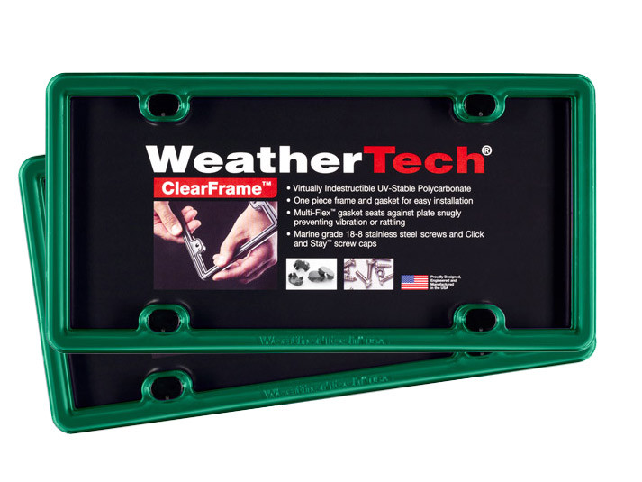 WeatherTech ClearFrame License Plate Frame- Durable Frame - 2 Pack - 17 ...