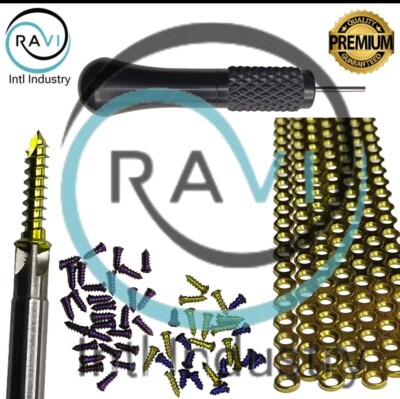 2.0mm Maxillofacial Mini Plates 10 Plates & 110cs Titanium Screws ...