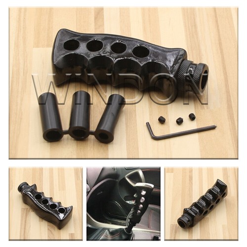 HQ Black Pistol Handle Grip Manual Car Gear Shift Knob Shifter Resin ...