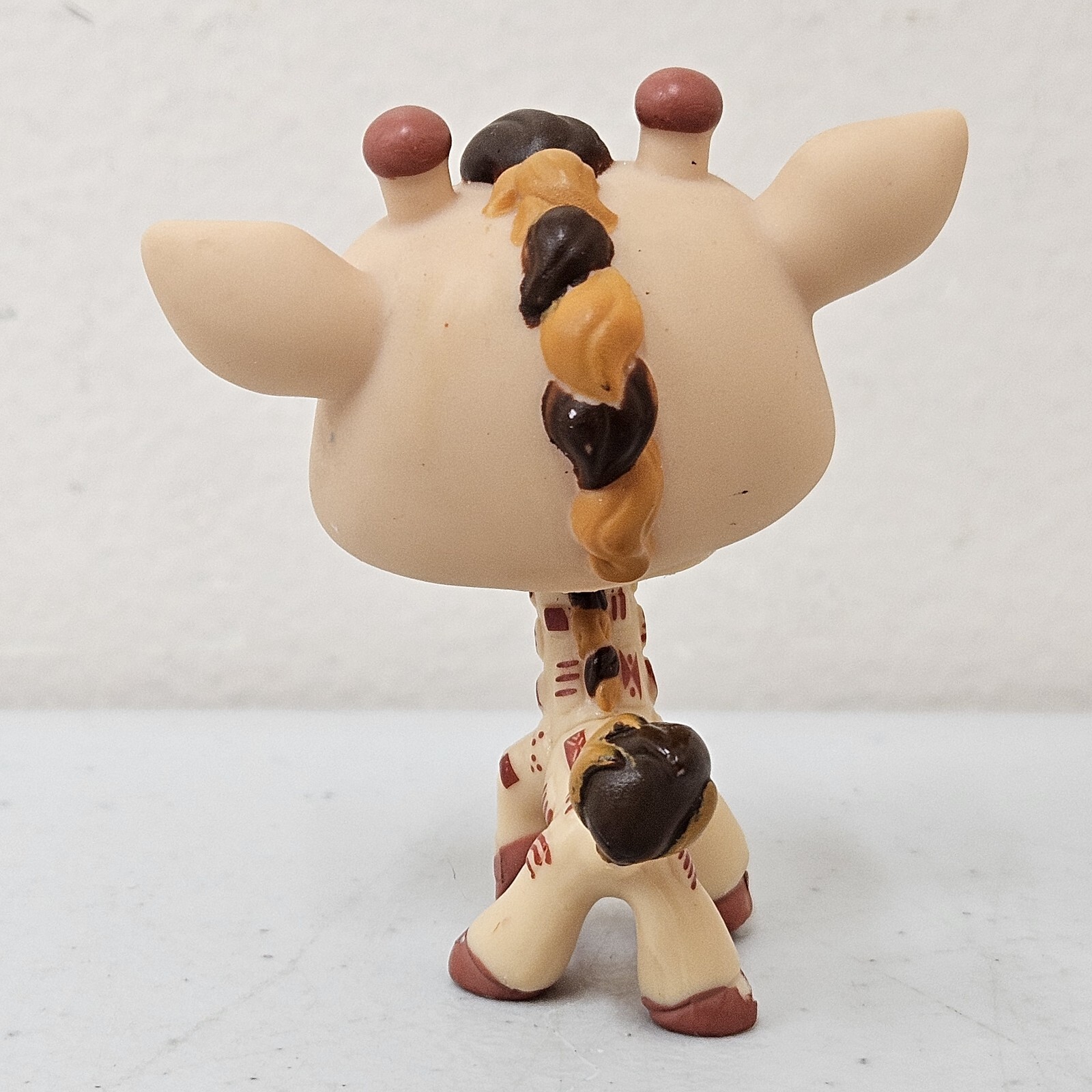 Littlest Pet Shop Tan Orange Brown Giraffe #902 Orange Green Swirl Eyes ...