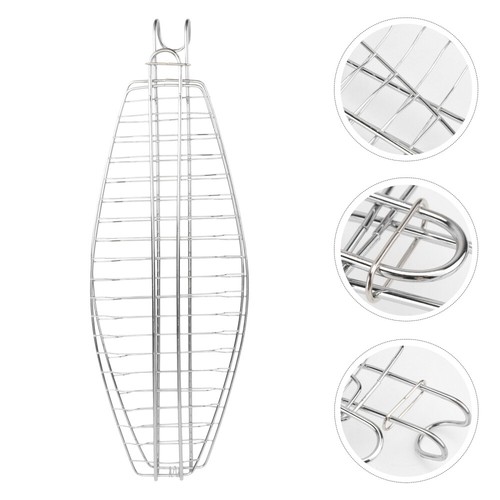 Grilled Fish Clips Grilling Baskets for Outdoor Holder Barbecue Net | eBay