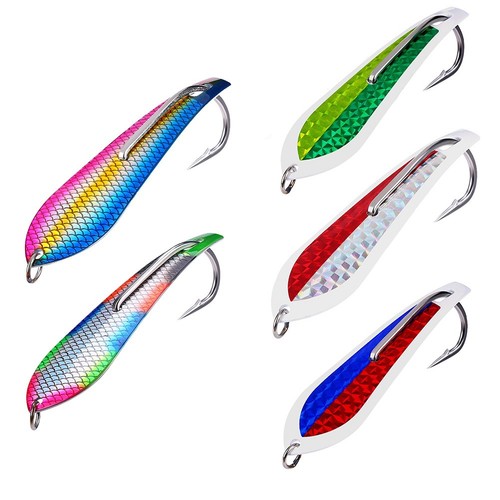 Fishing Trolling Jig Lure 12 5cm Spoon with Reflective Colors for Deep ...