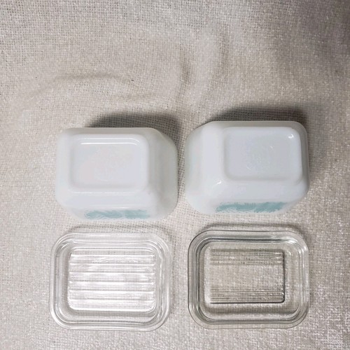 2 Vintage Pyrex 0501 AMISH BUTTERPRINT Refrigerator Dish w/Lid ...