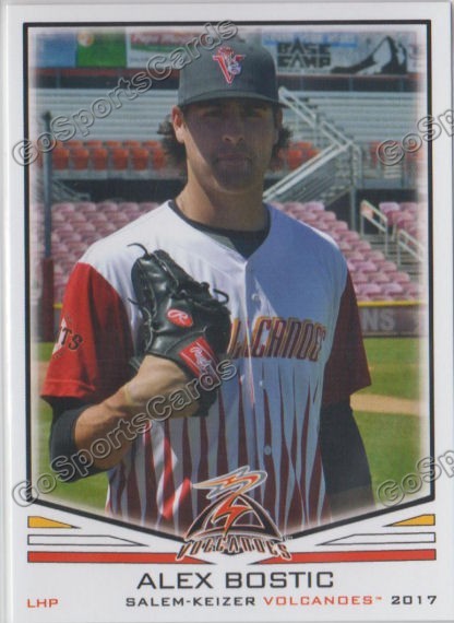 2017 Salem Keizer Volcanoes Alex Bostic RC Rookie San Francisco Giants ...