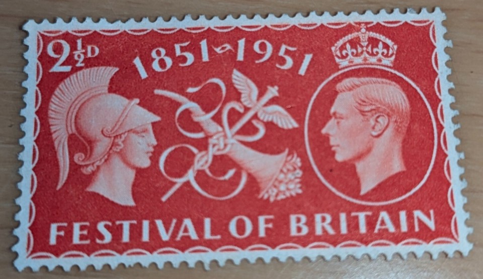 FESTIVAL of Britain Silver 1951 Crown Coin Old Box COA Antique Stamps ...