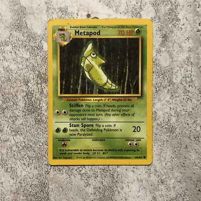 Pokémon TCG Metapod Base Set 54/102 Regular Unlimited Common | eBay