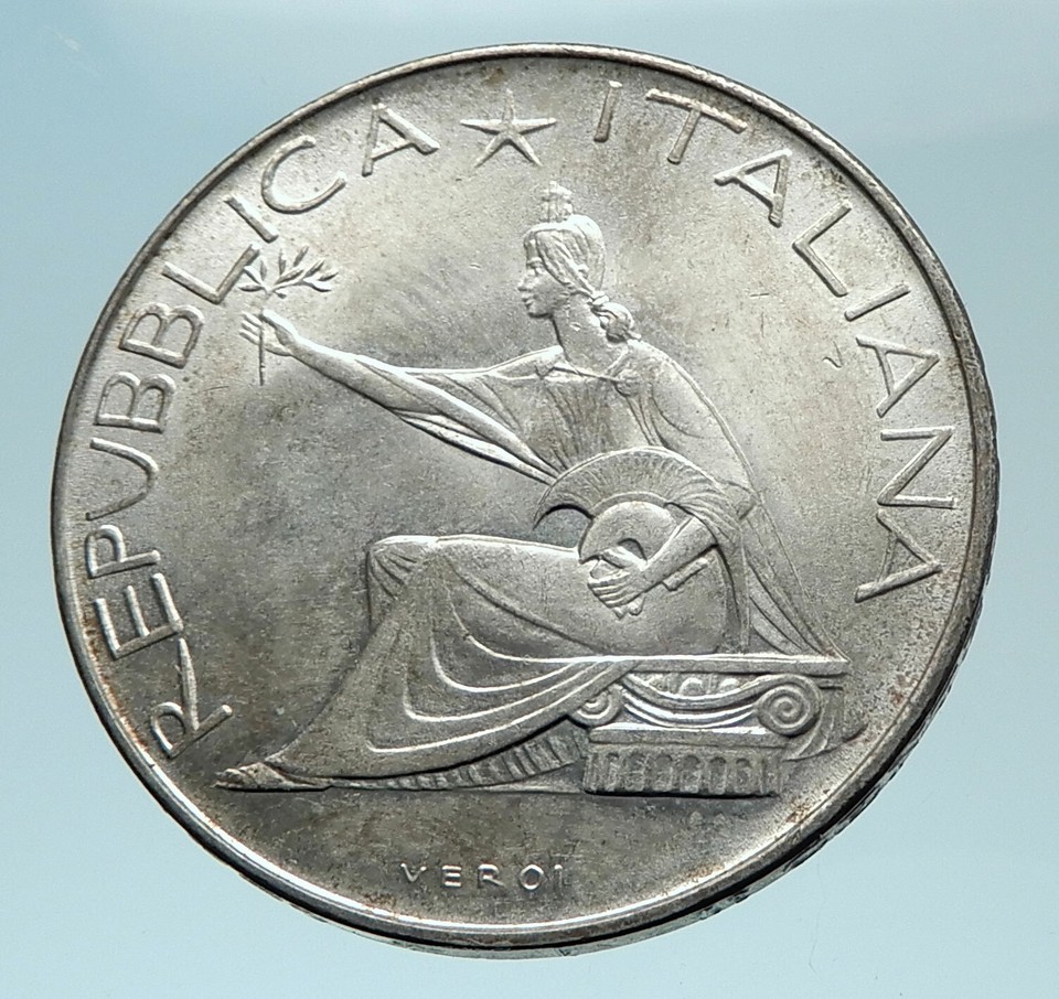 1961 ITALY Silver 500 Lire Coin ITALIAN UNIFICATION Rome Capital ...
