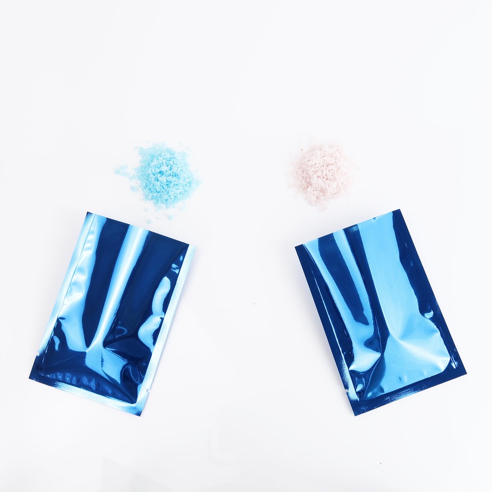 Glossy Blue Heat-Sealable Open-Top Foil Single-Use Serving Sample ...