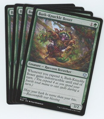 x4 Bark-Knuckle Boxer - 0164 - Bloomburrow MTG (BLB) - U - Regular | eBay