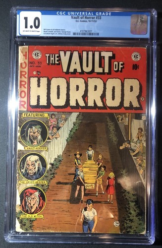 EC 1953 Vault of Horror #33 CGC 1.0 Johnny Craig Cover! EC Horror Comic ...