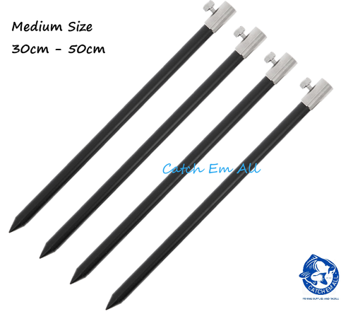 4 x Medium 30-50cm Bank Sticks Black Aluminium BankSticks NGT Carp ...