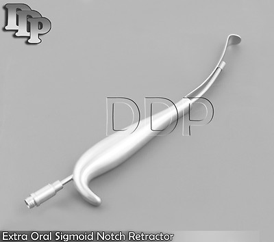 Extra Oral Sigmoid Notch Retractor 25.5cm/10" With Fiber Optic Light ...