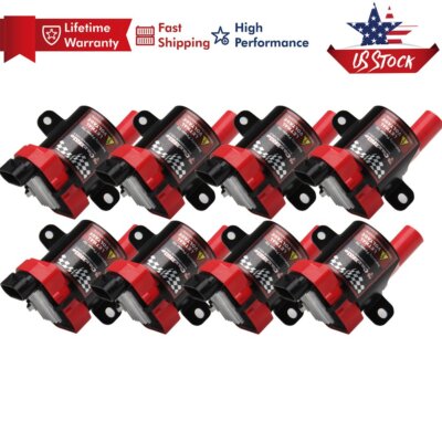 8 Pack D585 Ignition Coils for Chevrolet Silverado GMC Sierra 4.8L 5.3L ...