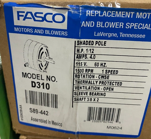 FASCO D310 MOTOR | eBay