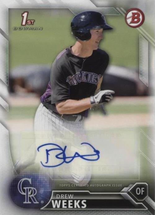 2016 Bowman - Retail Prospect Autographs Drew Weeks #PA-DW (AU, RC) for ...