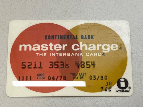 MasterCharge Credit Card CONTINENTAL BANK Town & Country Charge Expired ...