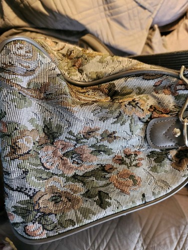Vintage JORDACHE Neutral Colors Floral Tapestry Luggage Overnight Bag ...