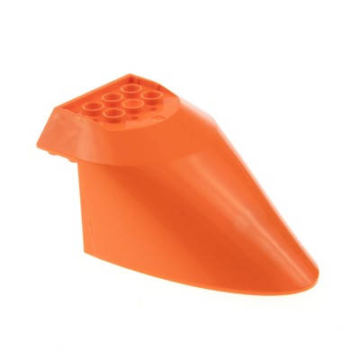 1x Lego Airplane Fuselage Tail 6x10x4 Orange Curved Bottom Boat 6033418 ...