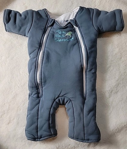 Baby Merlin's Magic Sleepsuit Small 3-6 Months Gray Suit | eBay