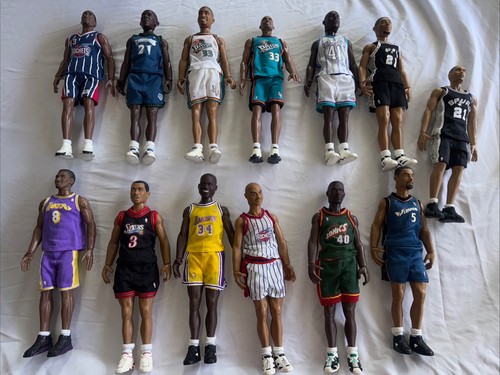 Kobe,IVERSON, Shaq, Barkley ,Duncan 1998 Starting Lineup 12" Doll NBA ...