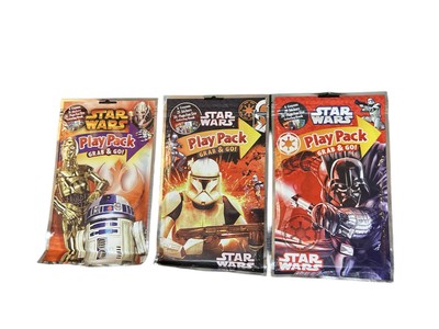 Lot Of 3 Star Wars Grab & Go Play Packs Crayons Coloring Book ...