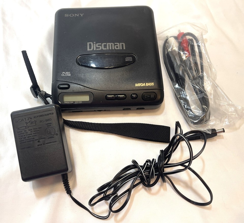 Vintage Sony Discman D-11 CD Compact Mega Bass Portable Player Metal | eBay