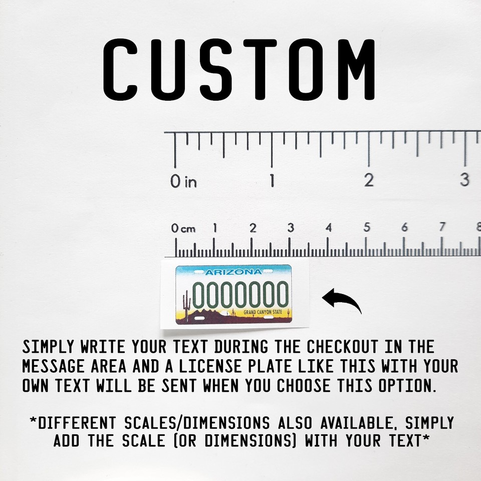 RC 1/10 USA STATES License Plate Scale Sticker American Number Plates ...