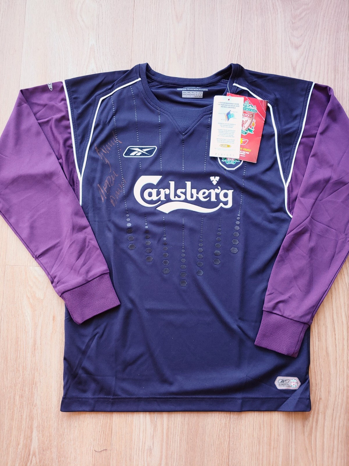 Hand Signed Jerzy Dudek Shirt BNWT - Liverpool Champions League Final ...
