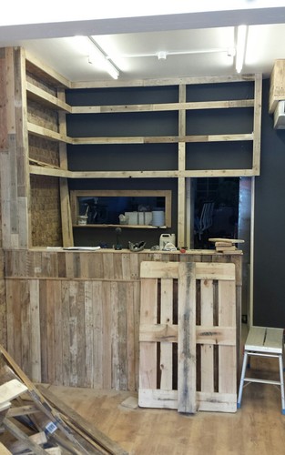 Bespoke Counter Bar Reclaimed Rustic Industrial Office Cafe Restaurant ...