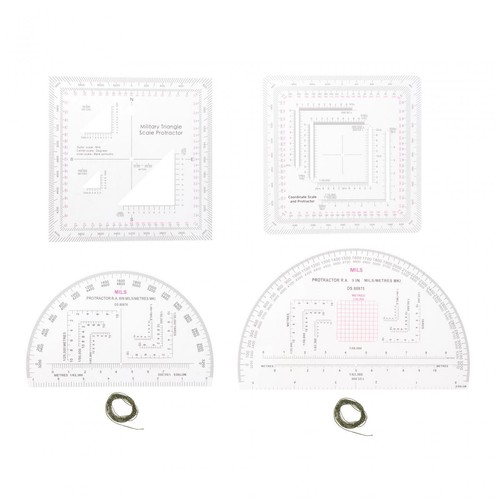 Land Navigation Protractor Coordinate Scale,Topographical Drawing Ruler ...