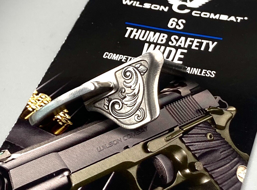 Wilson Combat 1911 Extended Thumb Safety - Engraved - Stainless | eBay