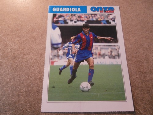 PEP GUARDIOLA, FC BARCELONE, RARE 1992 FOOTBALL ROOKIE CARD ONZE ...