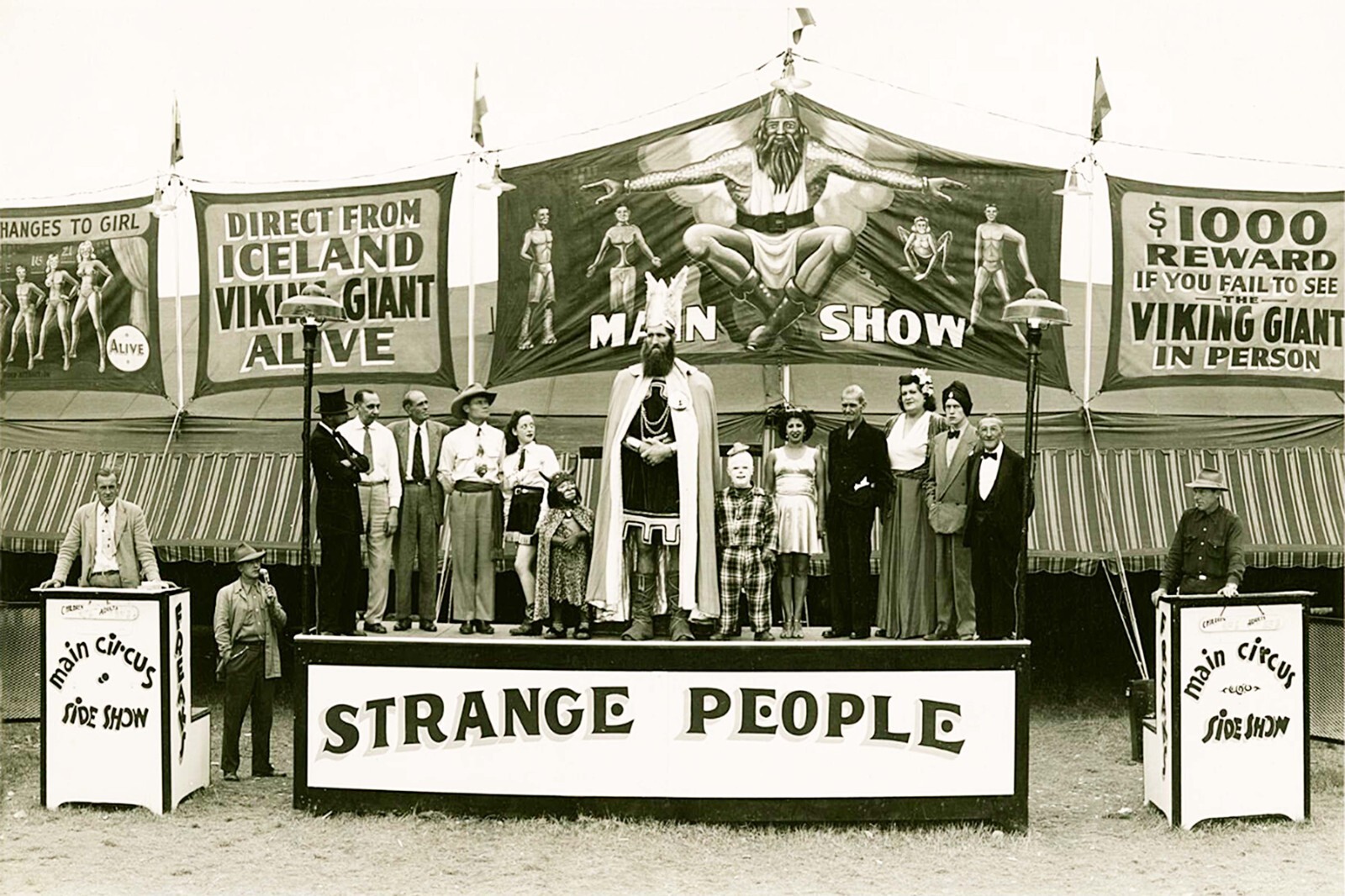 Vintage Circus Freaks Strange People Side Show Ringling Bros. - Photo ...