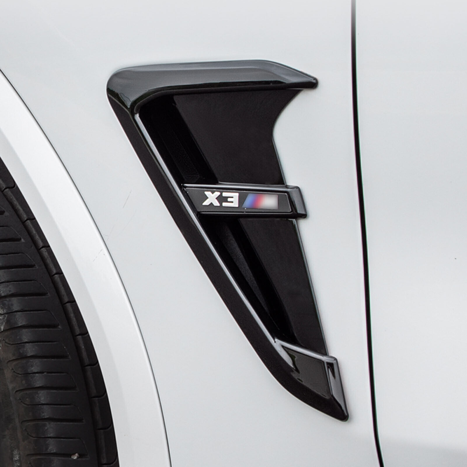 For BMW X3 X3M G01 2018-2022 Black Side Wing Fender Air Guide Vents ...