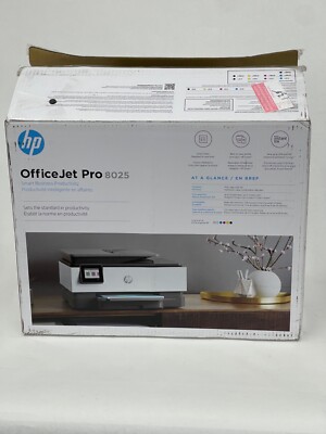 HP Office Jet Pro 8025 All In One Wireless Color Printer Scanner Copy ...