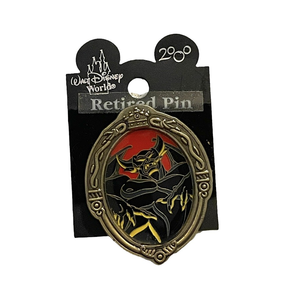 VTG Walt Disney World Chernabog Maleficent Captain Hook Villains Framed ...