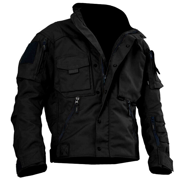 Mens Pilot Motor Biker Jacket Loose Casual Coat Outwear Zip Stand ...