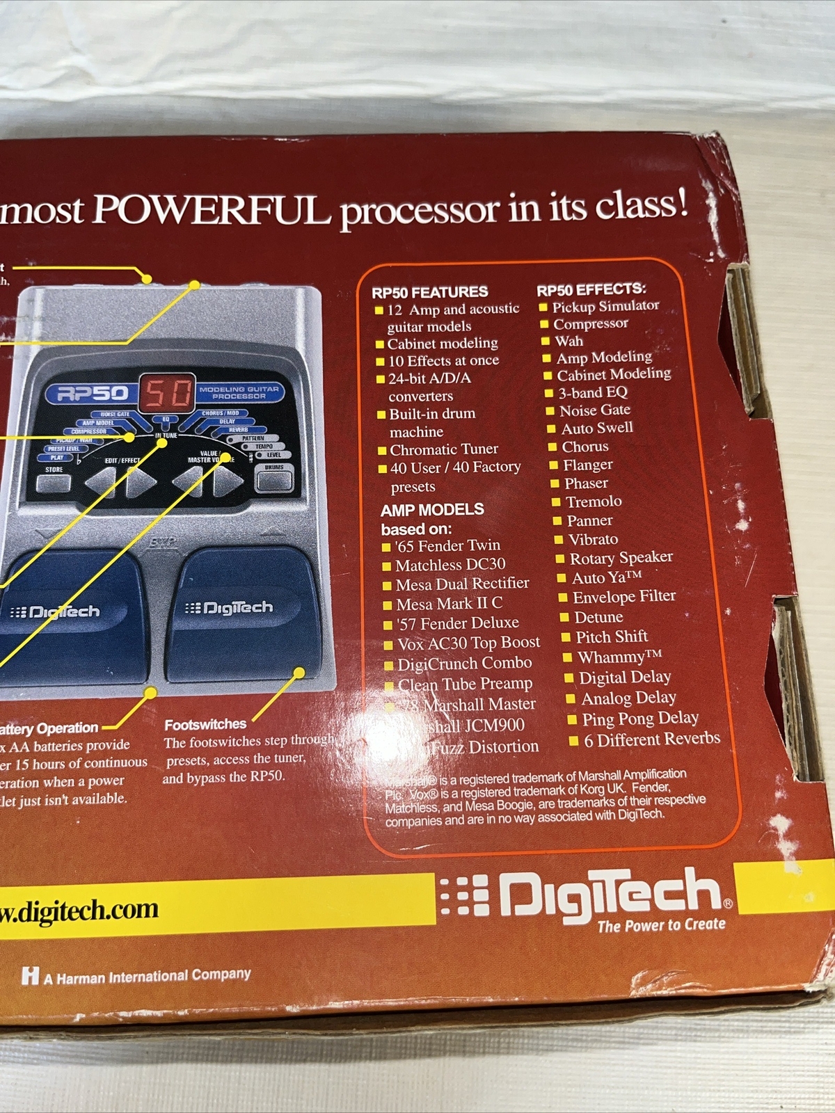 DigiTech RP-50 Multi-Effects Guitar Effect Pedal for sale online | eBay